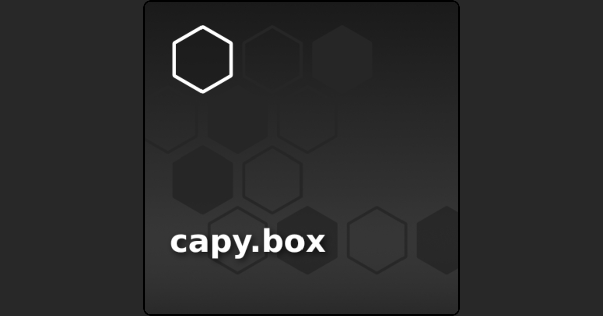 capy.box - Profile | .box